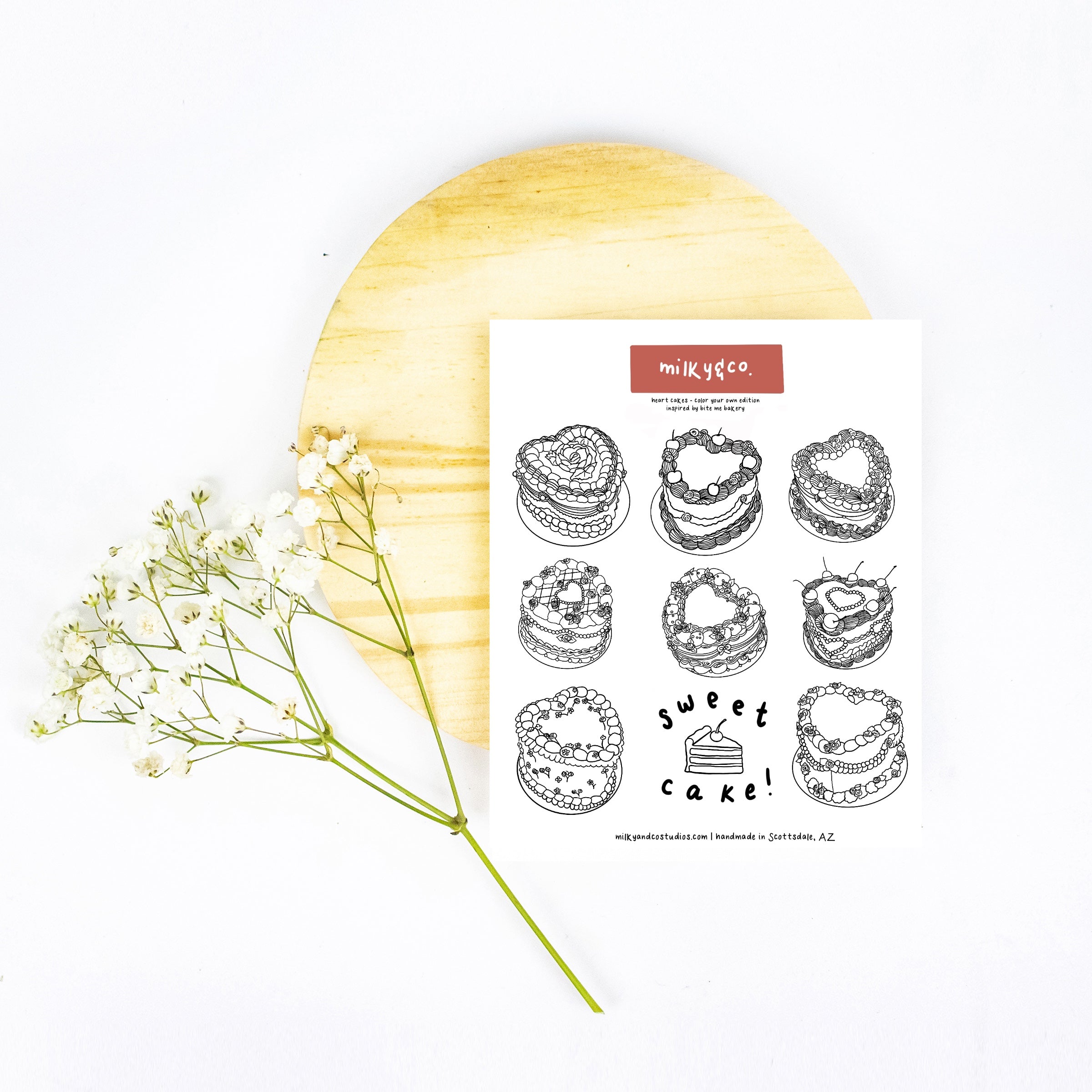 Decorate Your Own Heart Cakes - Sticker Sheet (Inspired by Bite Me Bak ...