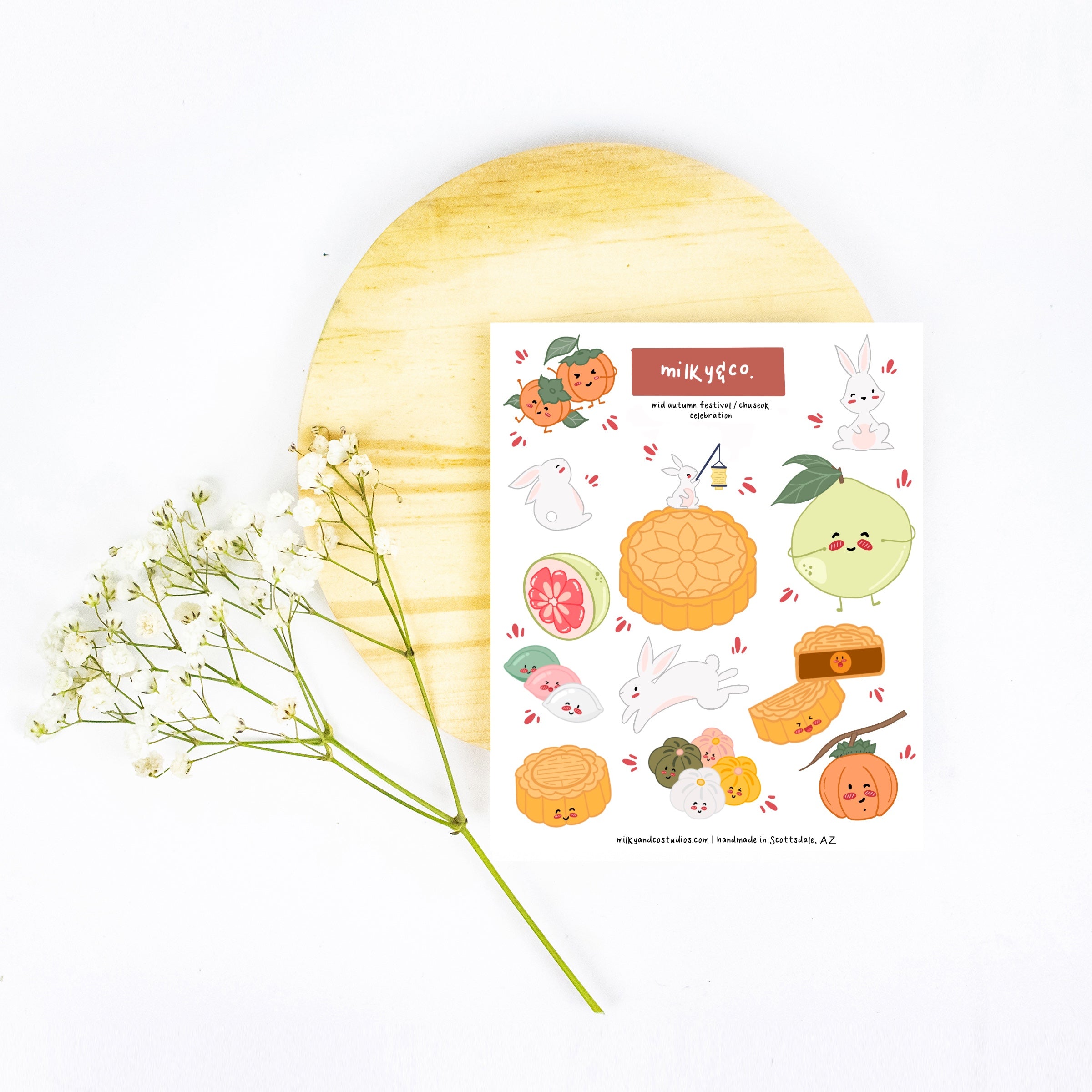 Mid Autumn Festival / Chuseok Celebration Sticker Sheet – Milky and Co ...