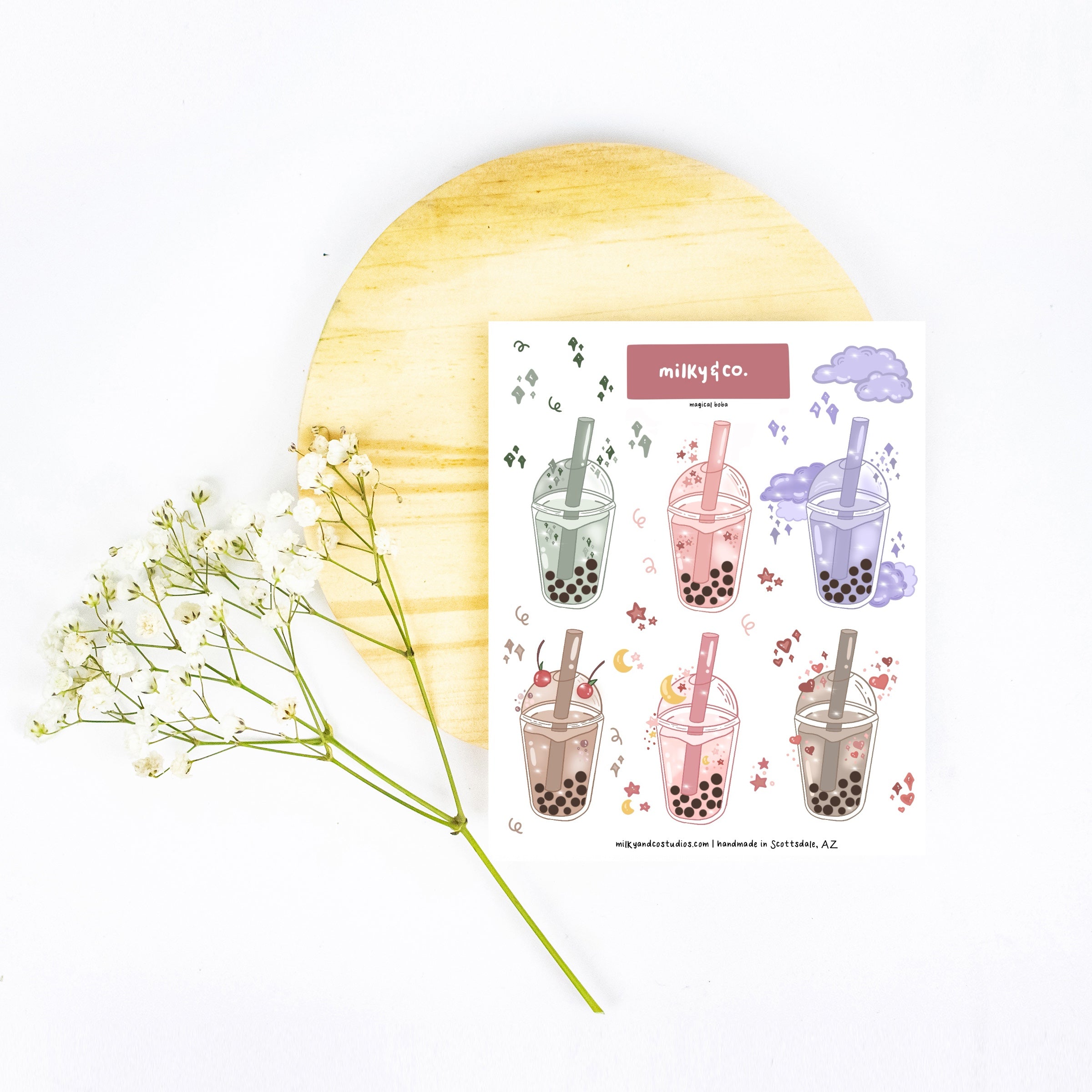 Magical Boba - Sticker Sheet – Milky and Co. Studios