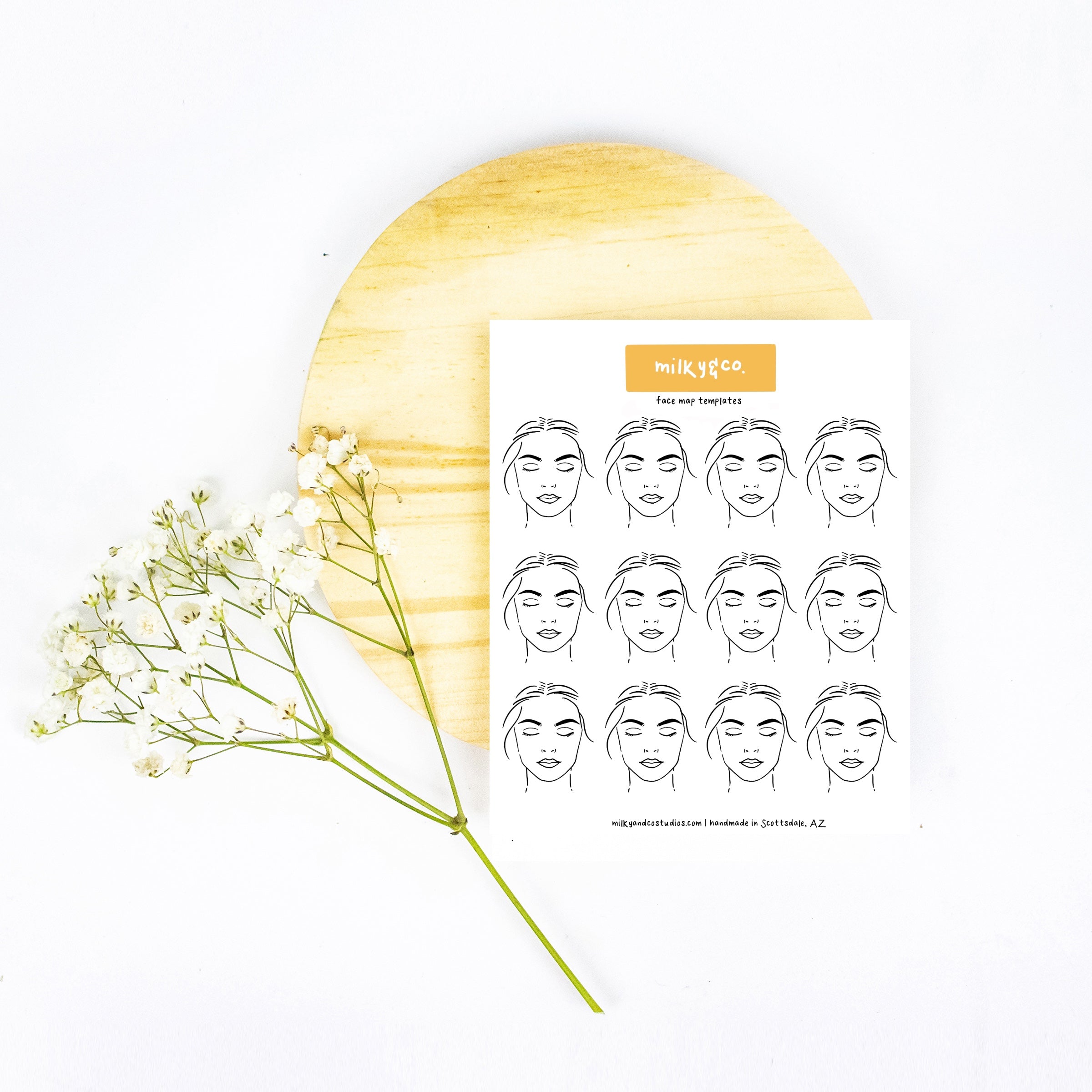 Face Mapping Sticker Sheet – Milky and Co. Studios