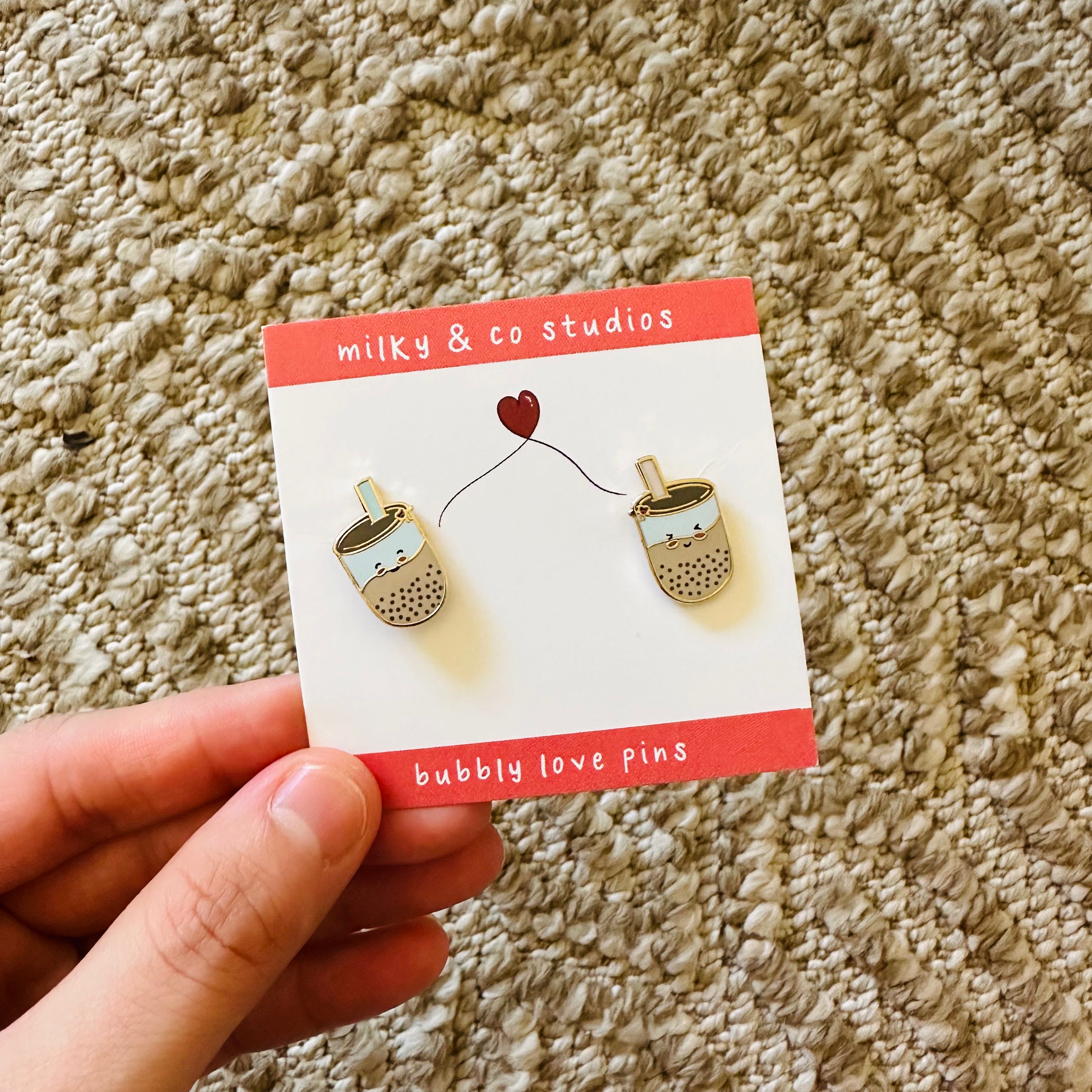 Bubbly Love Pins - Enamel Pin Pair – Milky and Co. Studios