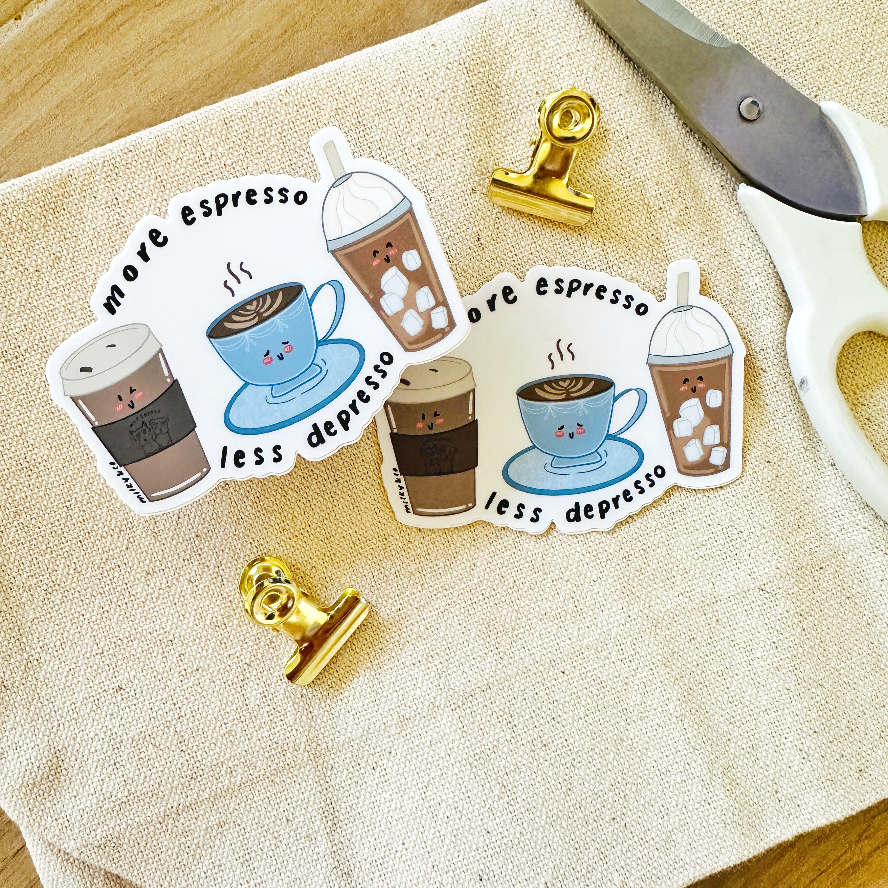 More Espresso Less Depresso - Waterproof Vinyl Sticker – Milky and Co ...