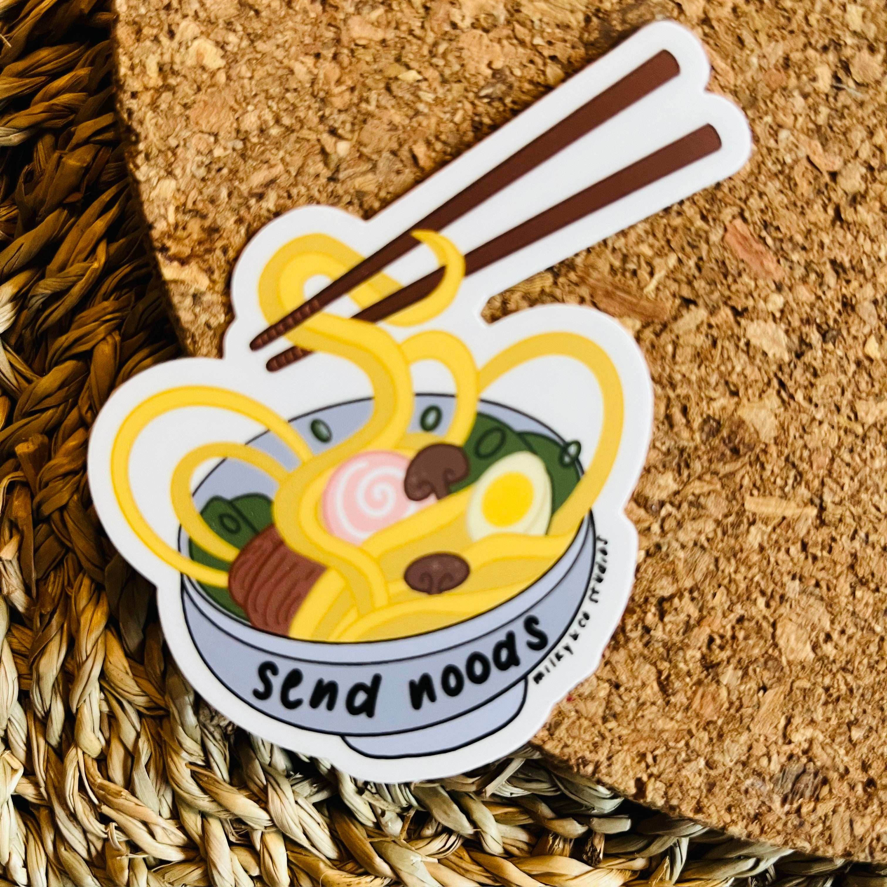 Send Noods - Waterproof Vinyl Sticker – Milky and Co. Studios
