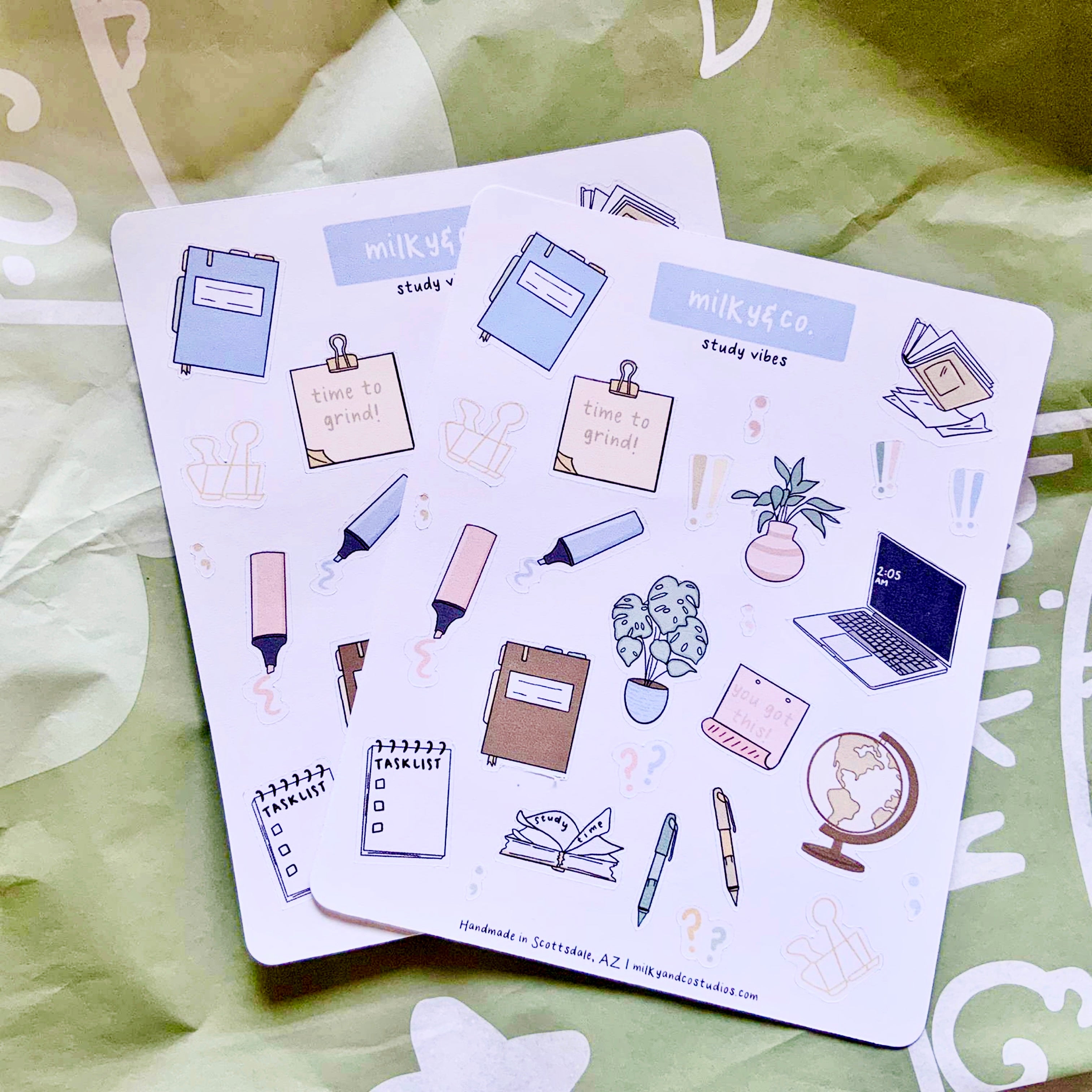 Study Vibes Sticker Sheet – Milky and Co. Studios